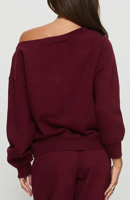 Princess Polly One-shoulder Long Sleeve Sweatshirt