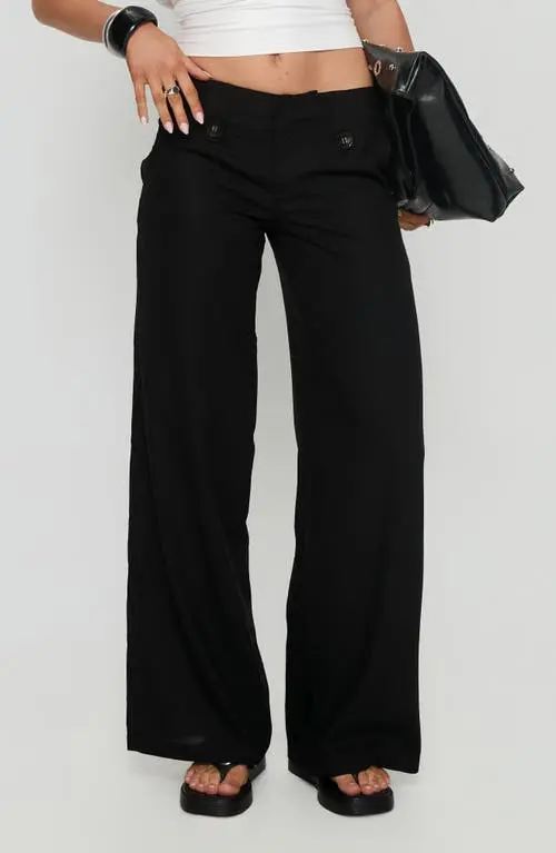 Princess Polly Pedra Wide Leg Pants - Black