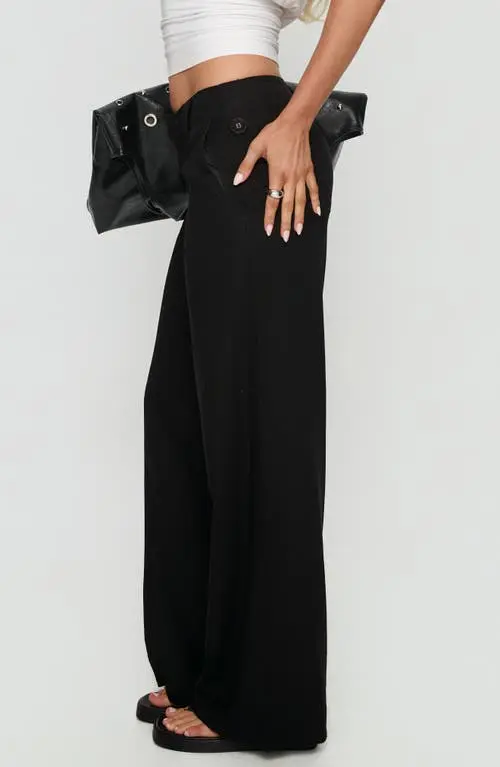 Princess Polly Pedra Wide Leg Pants - Black