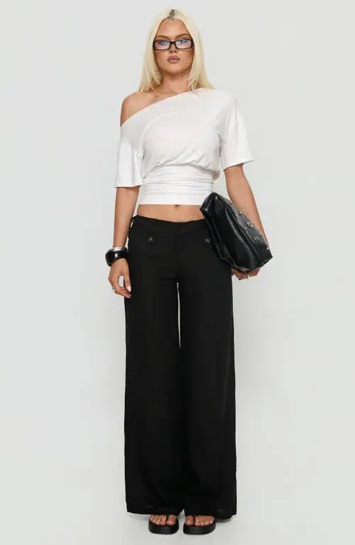 Princess Polly Pedra Wide Leg Pants - Black