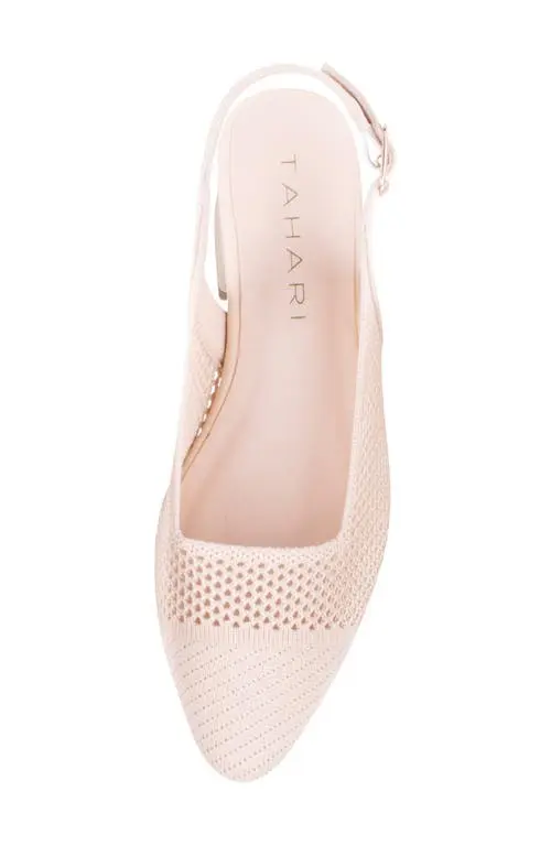Tahari Slingback Cap-toe Pumps - Natural