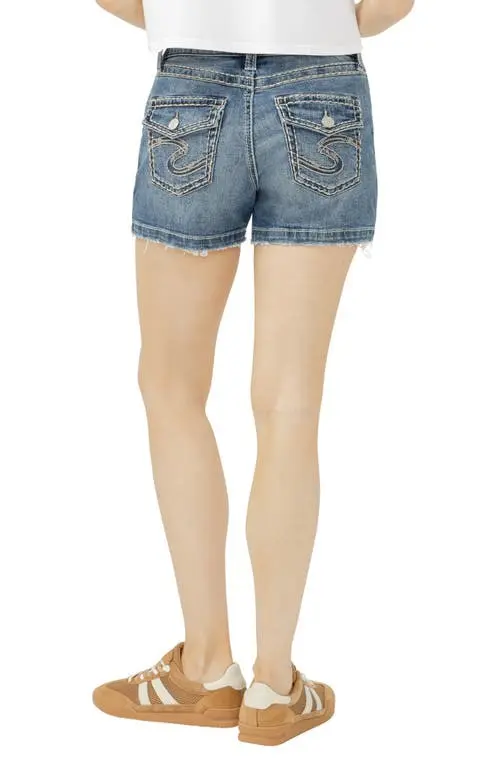 SILVER JEANS CO. Suki Curvy Fit Cutoff Denim Shorts