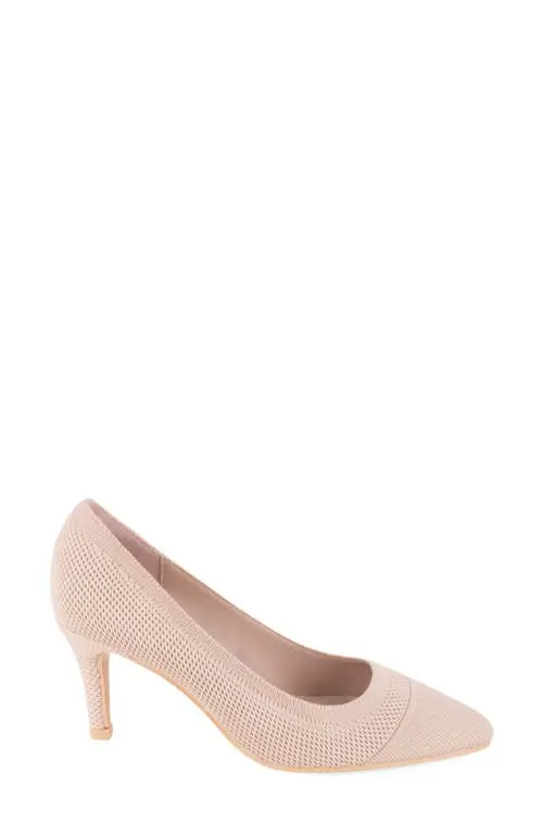 Tahari Pointed Cap Toe Pump - Natural