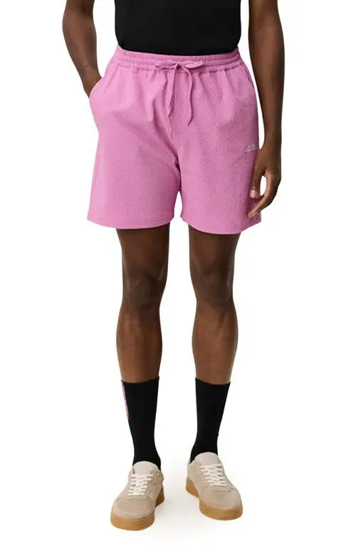 LES DEUX Stan Seersucker Swim Shorts - Crocus Pink