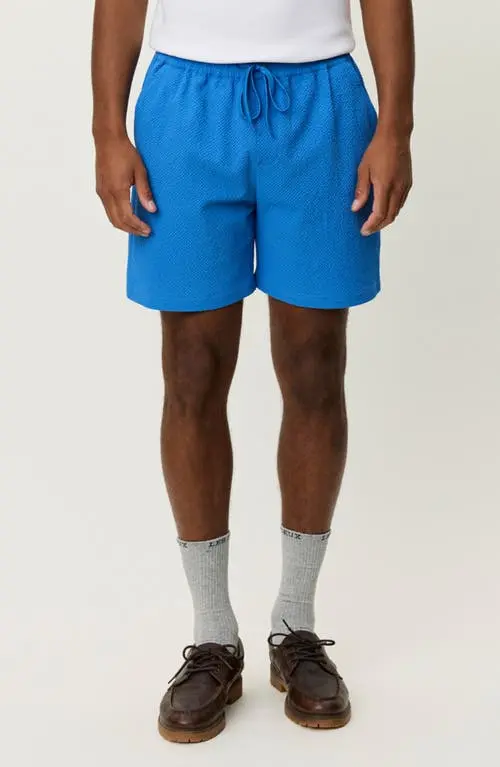 LES DEUX Stan Seersucker Swim Shorts - Palace Blue
