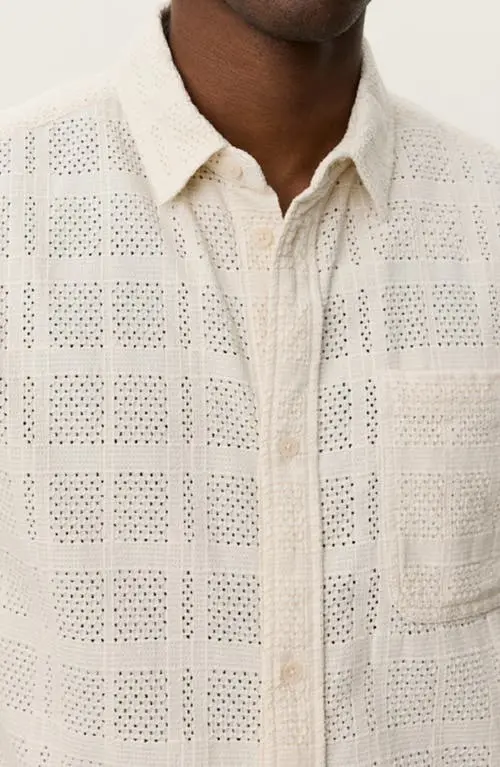 LES DEUX Charlie Short Sleeve Button-up Shirt - Ivory