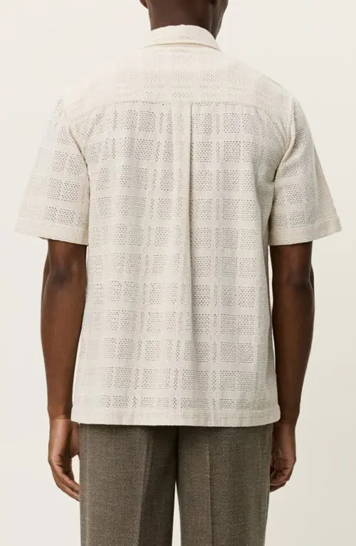 LES DEUX Charlie Short Sleeve Button-up Shirt - Ivory