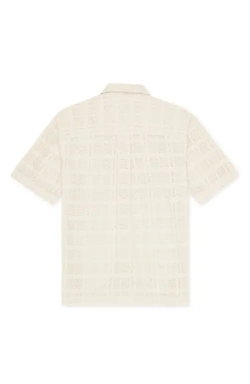 LES DEUX Charlie Short Sleeve Button-up Shirt - Ivory