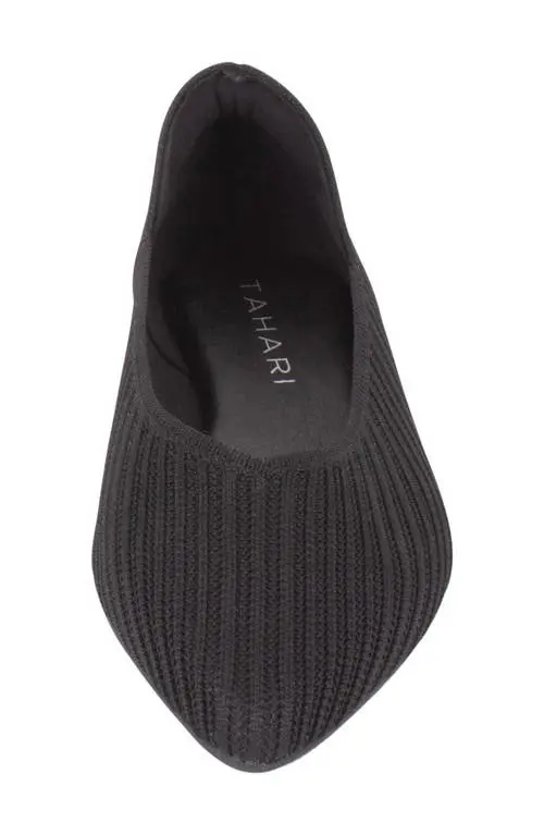 Tahari Maldives Pointed Toe Flat - Black