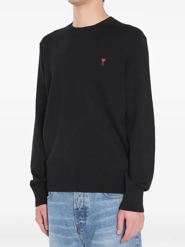 AMI Paris De Coeur Sweater - Black