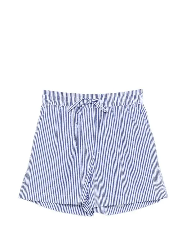 PAROSH Striped Cotton Shorts