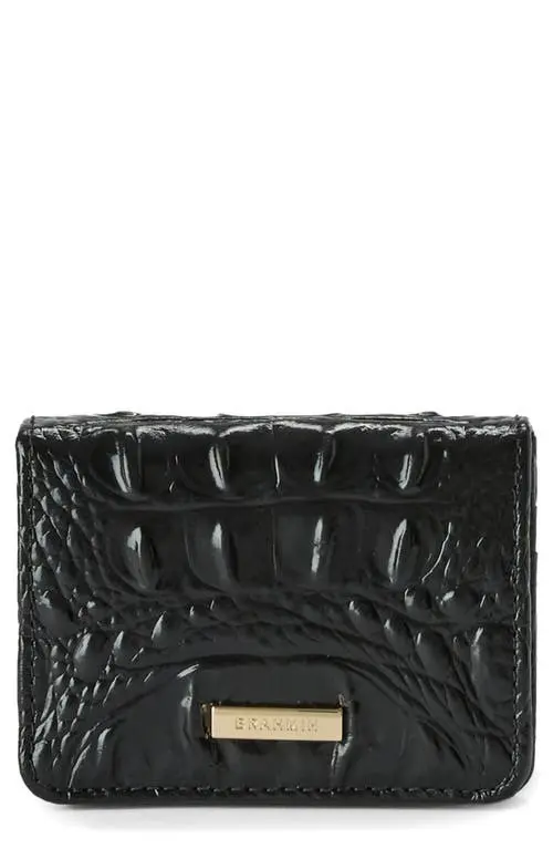 Brahmin Clementine Embossed Leather Card Case - Black