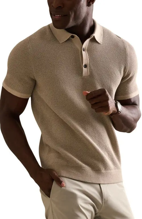 RHONE Mercer Knit Polo - Bone