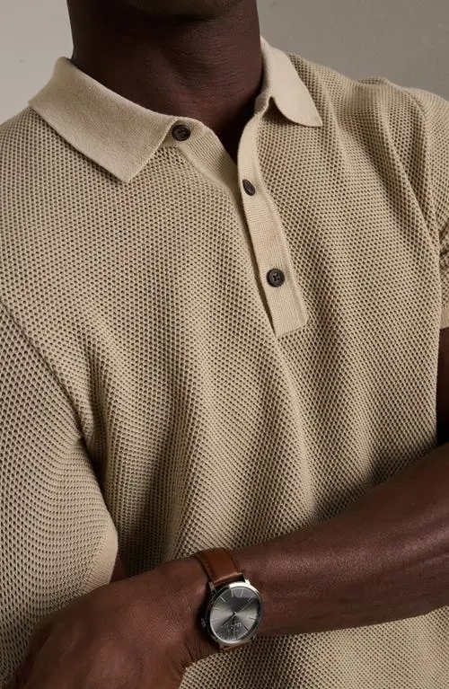 RHONE Mercer Knit Polo - Bone