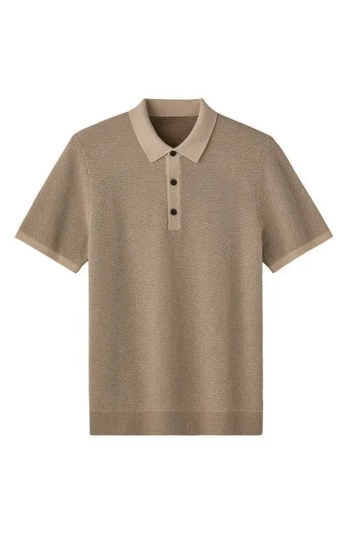 RHONE Mercer Knit Polo - Bone