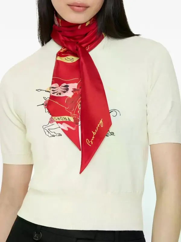 Burberry Printed Silk Scarf