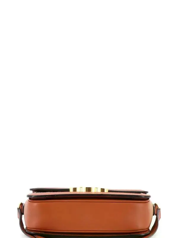 Celine Triomphe Teen Crossbody Bag In Canvas And Leather - Brown