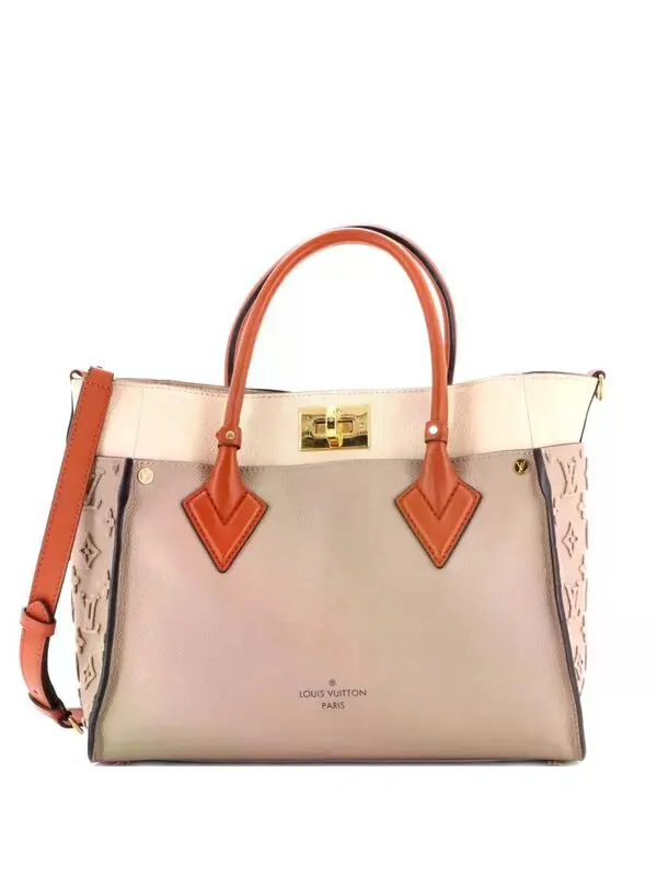 LOUIS VUITTON On My Side Monogram Tuffetage Leather Mm Tote Bag - Neutrals