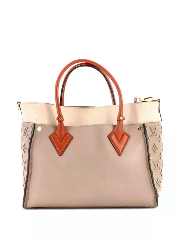 LOUIS VUITTON On My Side Monogram Tuffetage Leather Mm Tote Bag - Neutrals