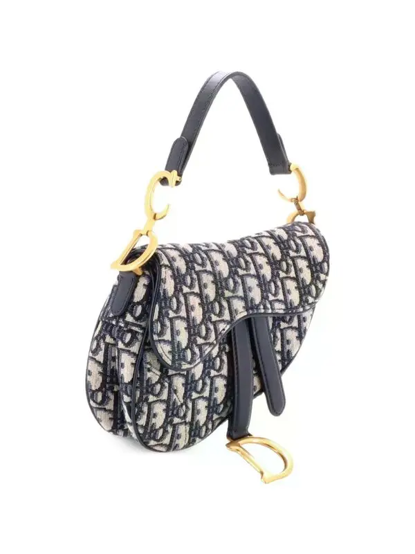 Dior Saddle Handbag Oblique Canvas Mini Shoulder Bag - Blue