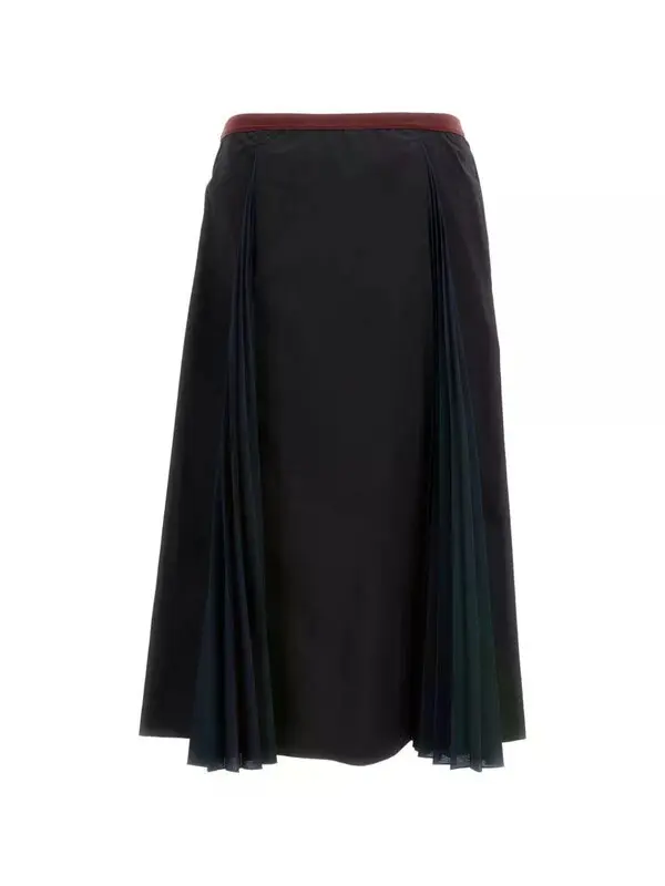 Plan C Pleated A-line Midi Skirt