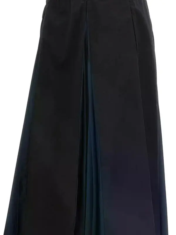 Plan C Pleated A-line Midi Skirt