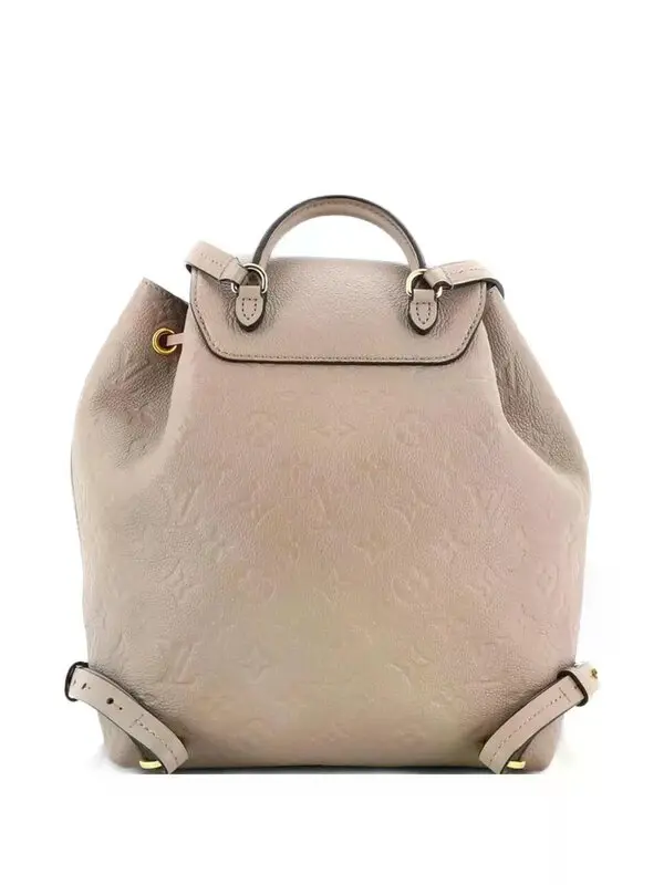 LOUIS VUITTON Montsouris Nm Monogram Empreinte Leather Pm Backpack - Neutrals