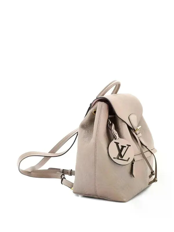 LOUIS VUITTON Montsouris Nm Monogram Empreinte Leather Pm Backpack - Neutrals