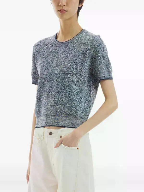 CRUSH COLLECTION Crew-neck T-shirt With Chest Pocket