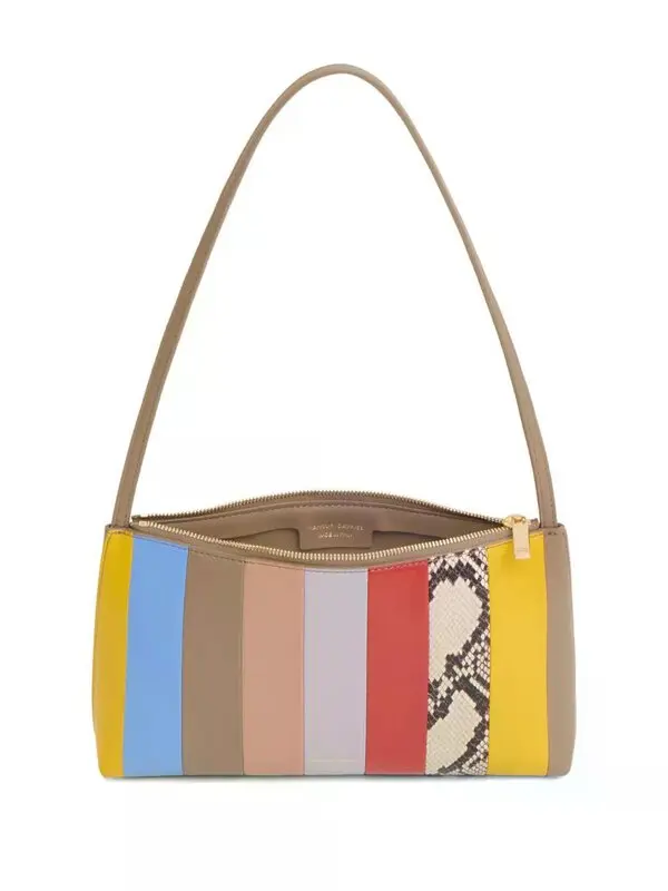 MANSUR GAVRIEL Gaia Striped Snakeskin Shoulder Bag - Neutrals
