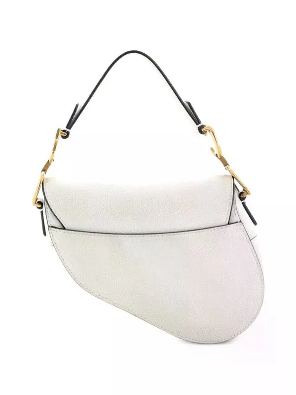 Dior Saddle Handbag Leather Mini Shoulder Bag - Neutrals