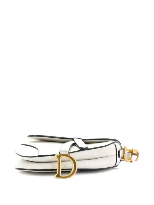 Dior Saddle Handbag Leather Mini Shoulder Bag - Neutrals