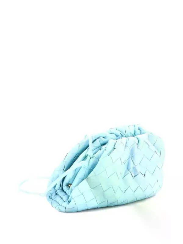 Bottega Veneta The Pouch Intrecciato Nappa Mini Crossbody Bag - Blue