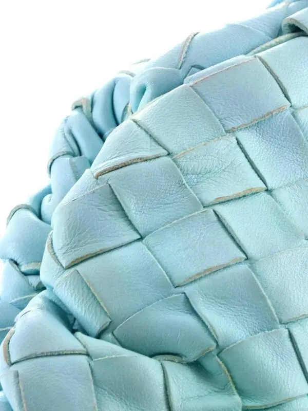 Bottega Veneta The Pouch Intrecciato Nappa Mini Crossbody Bag - Blue