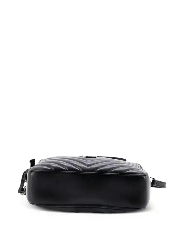 Saint Laurent Lou Camera Bag Matelasse Chevron Leather Small - Black