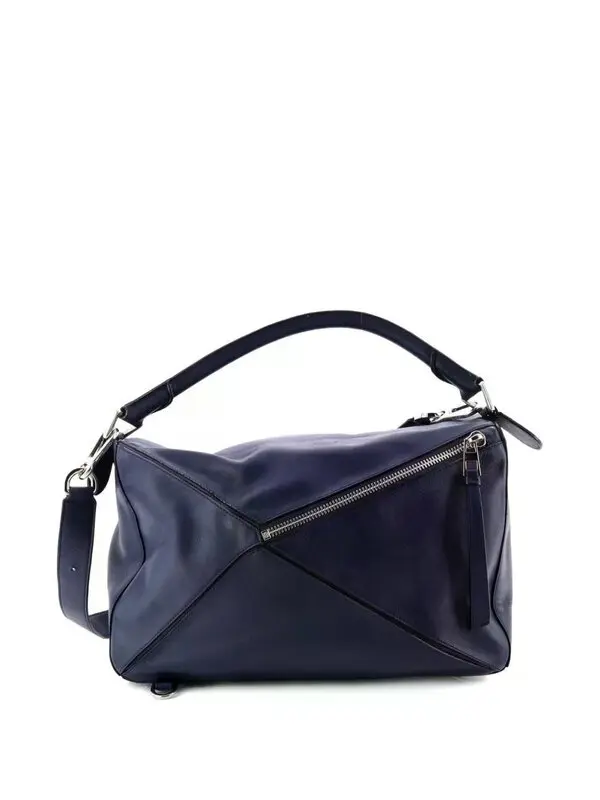 Loewe Puzzle Leather Large Satchel - Blue