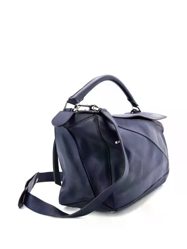 Loewe Puzzle Leather Large Satchel - Blue