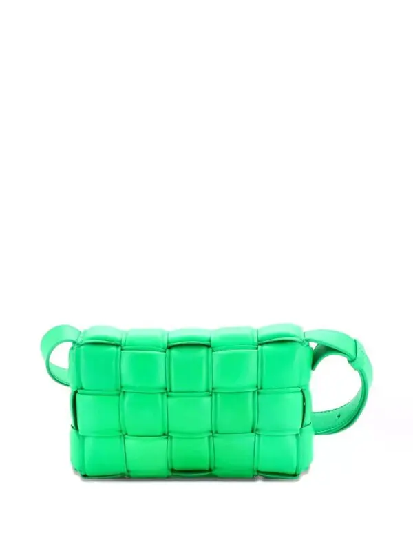 Bottega Veneta Cassette Padded Maxi Intrecciato Small Crossbody Bag - Green