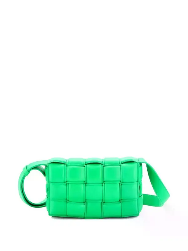 Bottega Veneta Cassette Padded Maxi Intrecciato Small Crossbody Bag - Green
