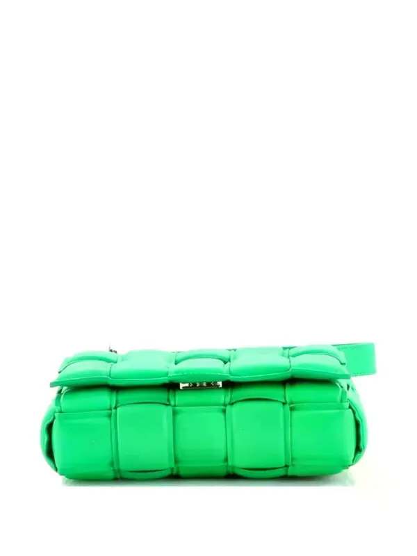 Bottega Veneta Cassette Padded Maxi Intrecciato Small Crossbody Bag - Green