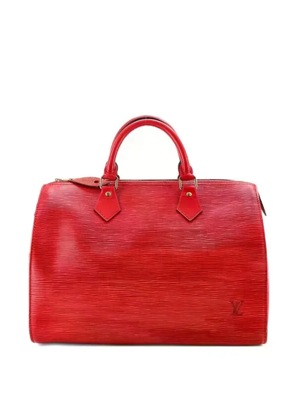 LOUIS VUITTON Speedy Handbag Epi Leather 30 - Red