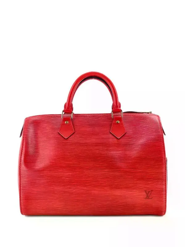 LOUIS VUITTON Speedy Handbag Epi Leather 30 - Red