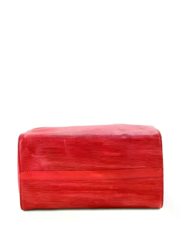 LOUIS VUITTON Speedy Handbag Epi Leather 30 - Red