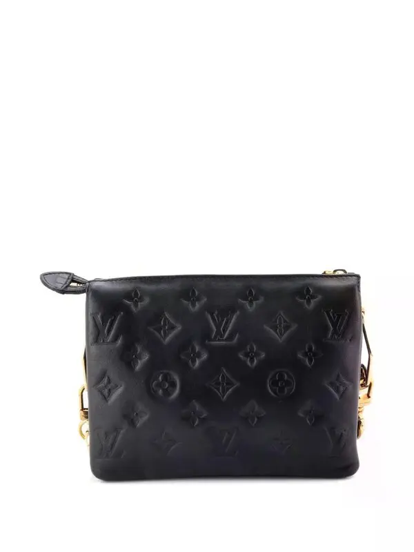 LOUIS VUITTON Coussin Bb Crossbody Bag Monogram Embossed Lambskin - Black
