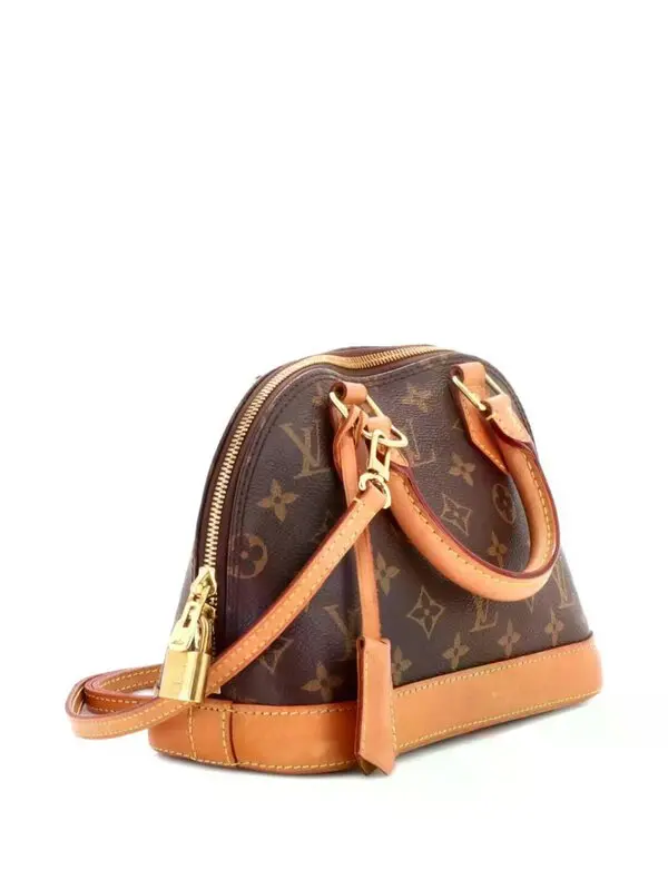 LOUIS VUITTON Alma Bb Monogram Canvas Crossbody Bag - Brown
