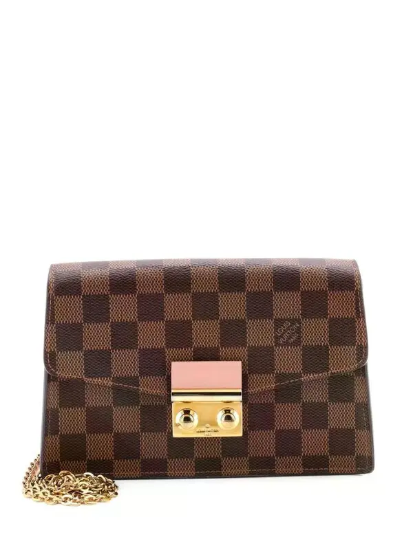 LOUIS VUITTON Croisette Chain Wallet Nm Damier Crossbody Bag - Brown