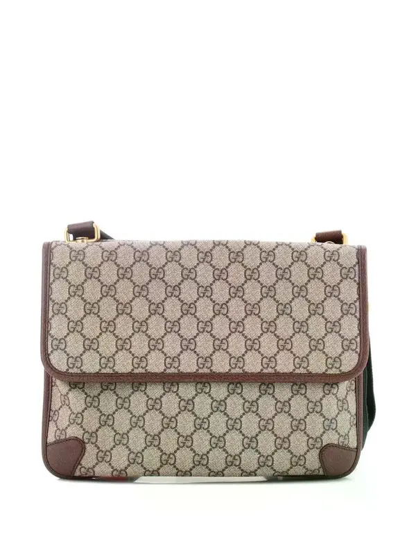 Gucci Neo Vintage Flap Messenger Gg Coated Canvas Medium - Brown