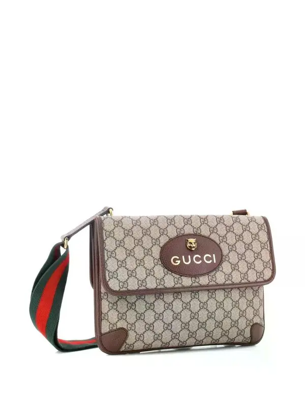 Gucci Neo Vintage Flap Messenger Gg Coated Canvas Medium - Brown