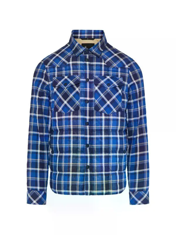 Moncler Gelt Plaid Quilted Jacket - Blue