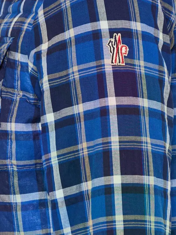 Moncler Gelt Plaid Quilted Jacket - Blue